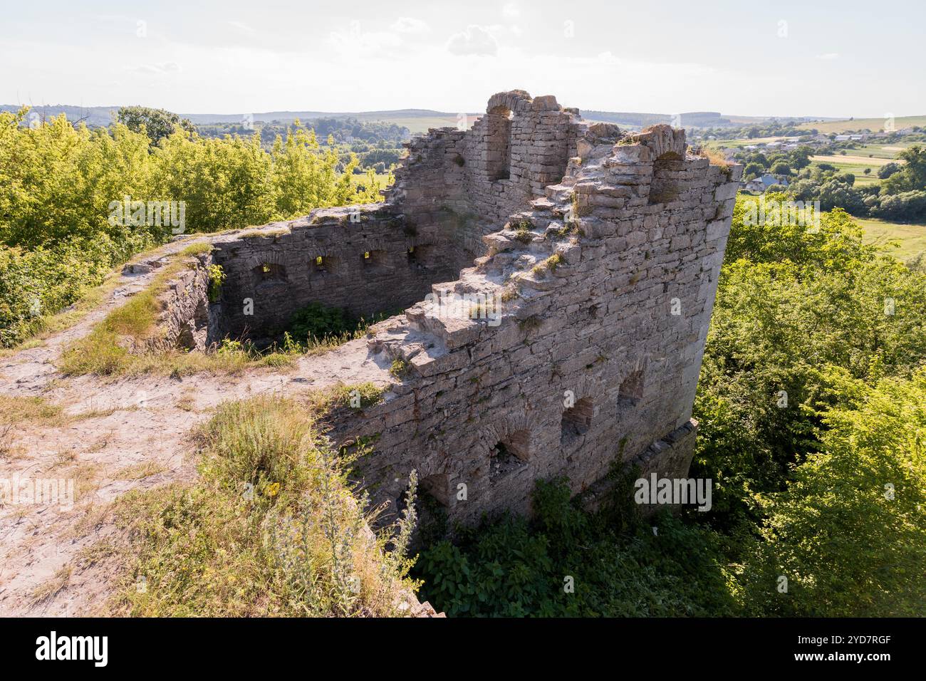 Scenic Ruins of an Ancient Stone Castle Surrounded by Lush Greenery ...
