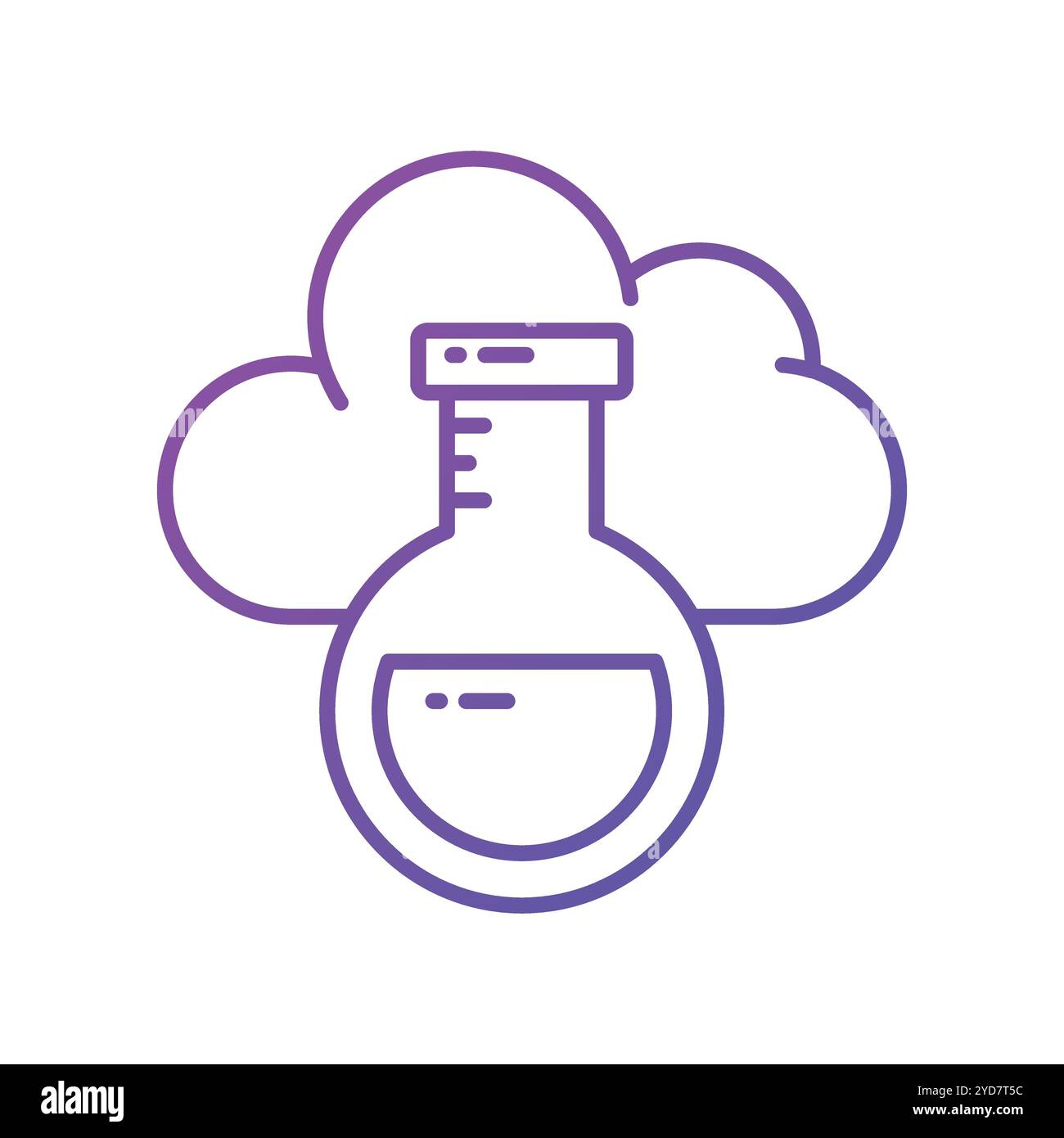 Cloud with flask showing concept vector of cloud experiment ...
