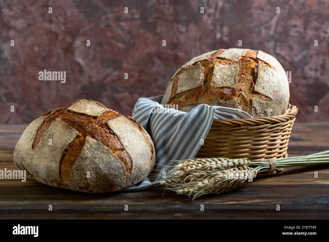 Homemade rustic bread with sourdough Stock Photo - Alamy