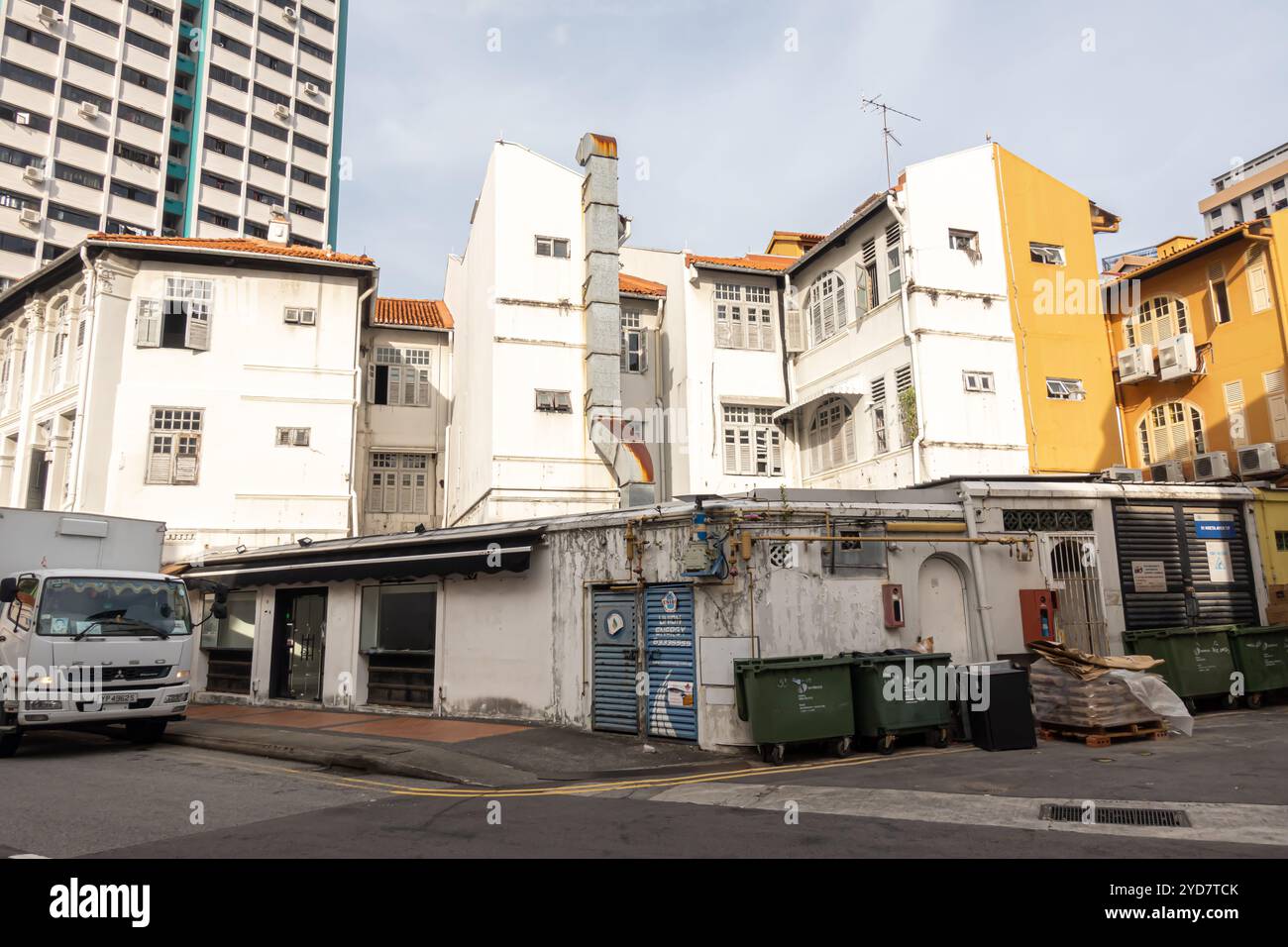 Infrastructure, utilities, garbage containers, chimney, of the ...