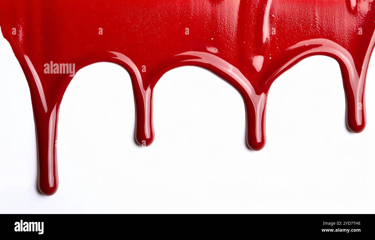 Red paint drips down, creating a space for text Stock Photo - Alamy