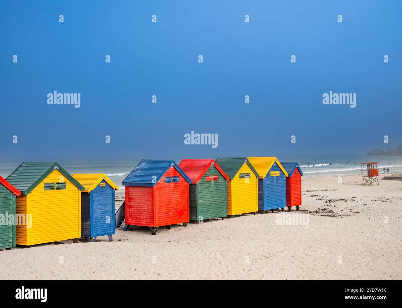 colorful beach huts at Muizenberg Beach in South Africa Stock Photo - Alamy