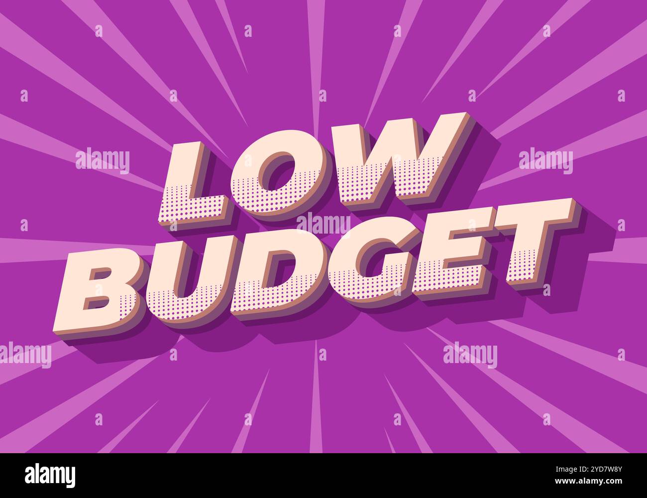 Low budget. text effect design in 3D style with good colors Stock ...