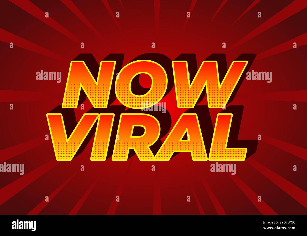 Now viral. Text effect design for social media in 3D style and modern ...