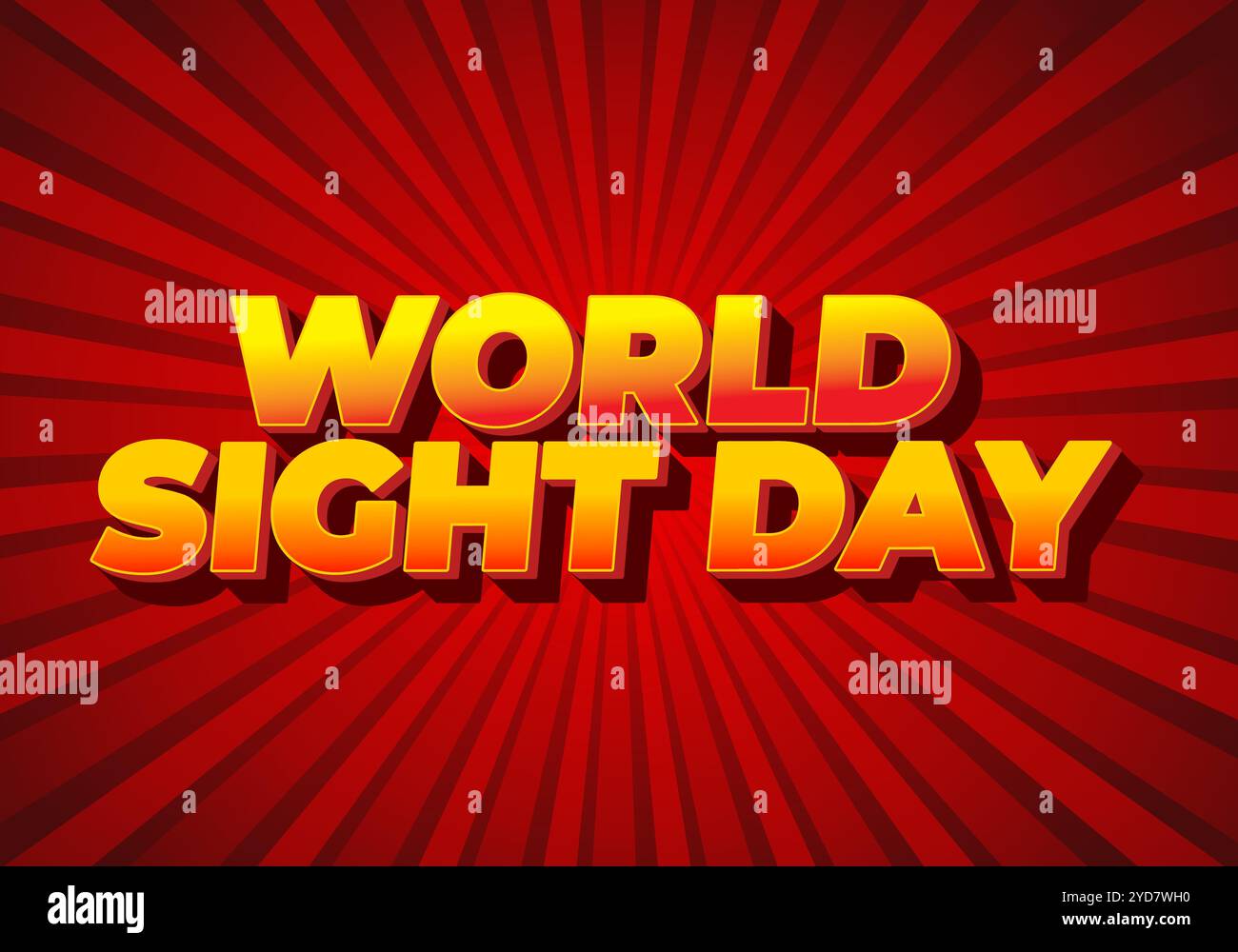 World sight day. text effect in 3D style with bold fonts Stock Vector ...
