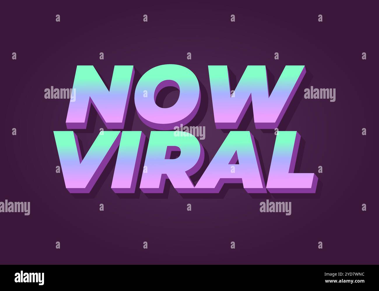 Now viral. Text effect design for social media in 3D style and modern ...