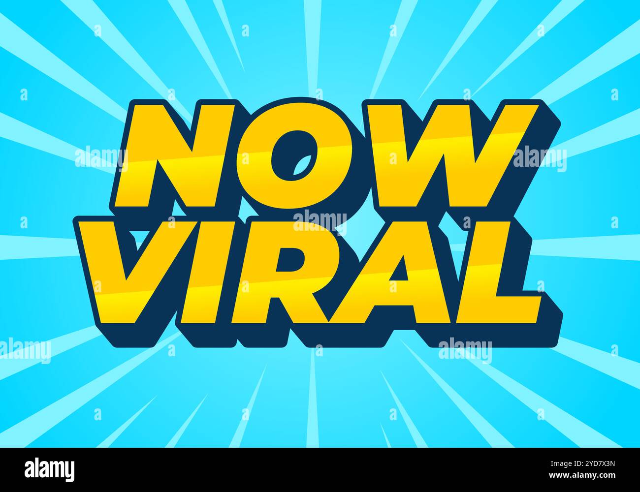 Now viral. Text effect design for social media in 3D style and modern ...