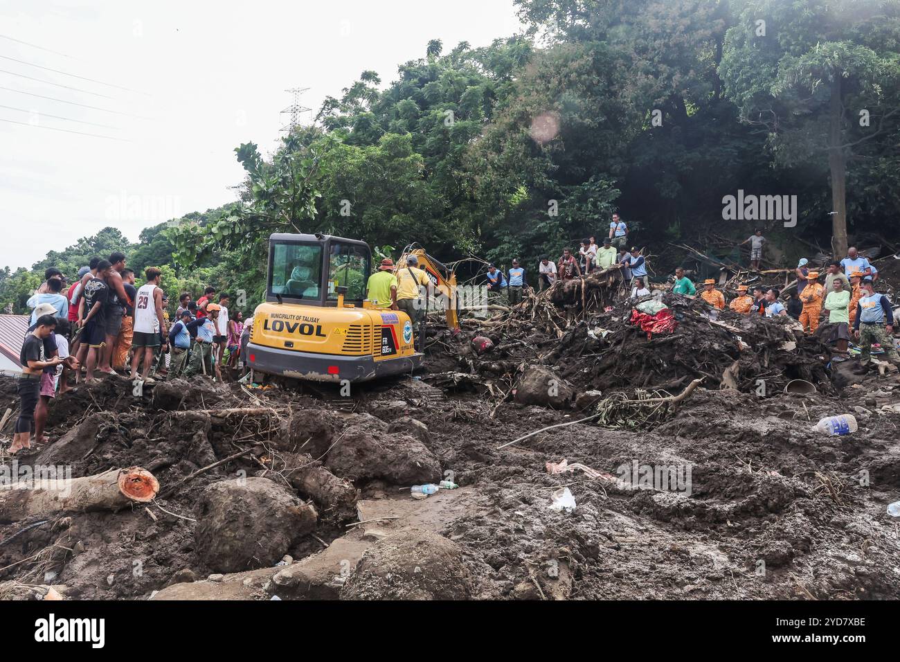 Batangas Province, Philippines. 25th Oct, 2024. Emergency responders ...