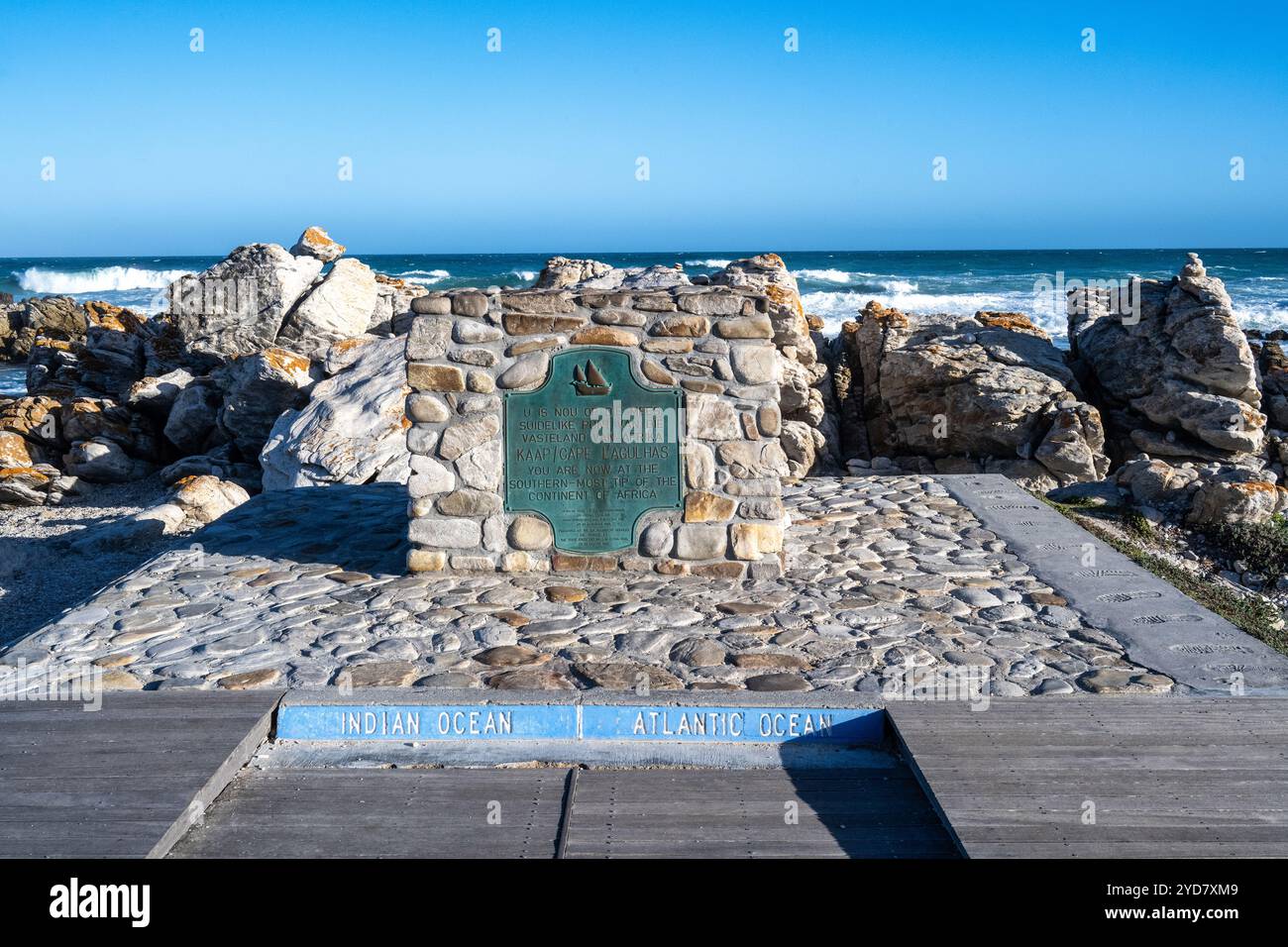 most southern tip of Africa where Atlantic and Indian Oceans meet Stock ...
