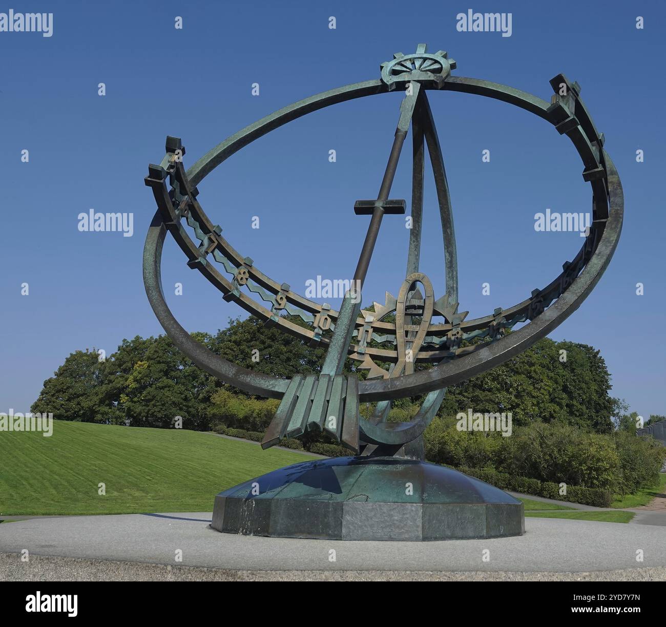 Oslo, Norway September, 2024 Sundial inside the Vigeland Park ...