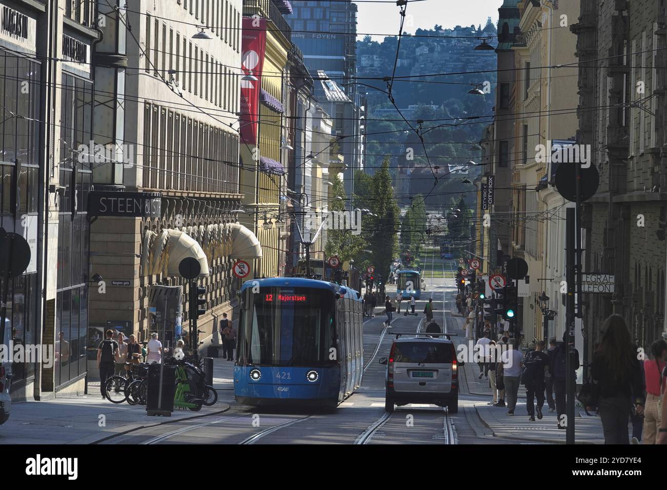 Oslo, Norway September, 2024 Prinsens gate in the chic shopping area of ...