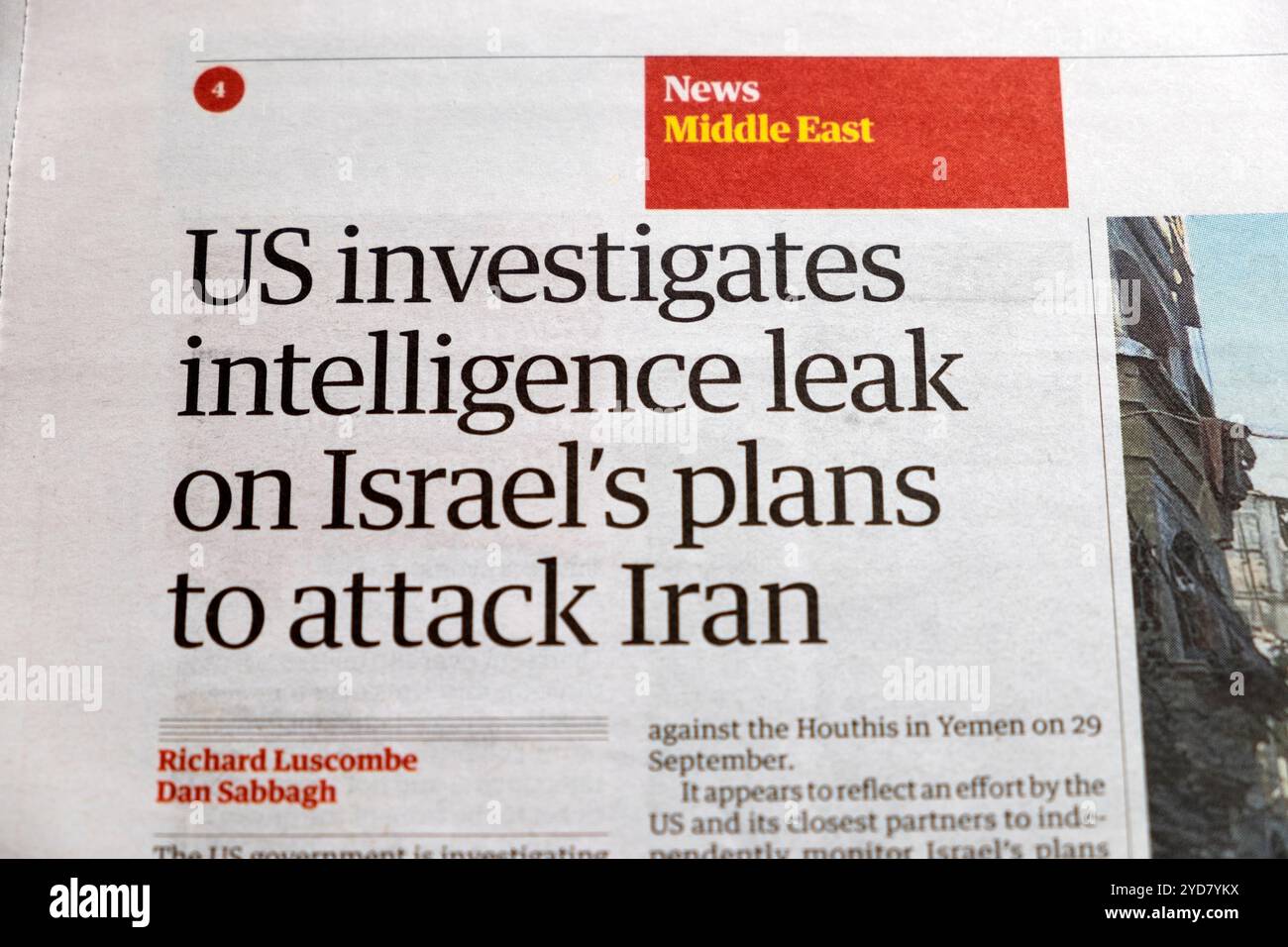 'US investigates intelligence leak on Israel 's plan to attack Iran ...