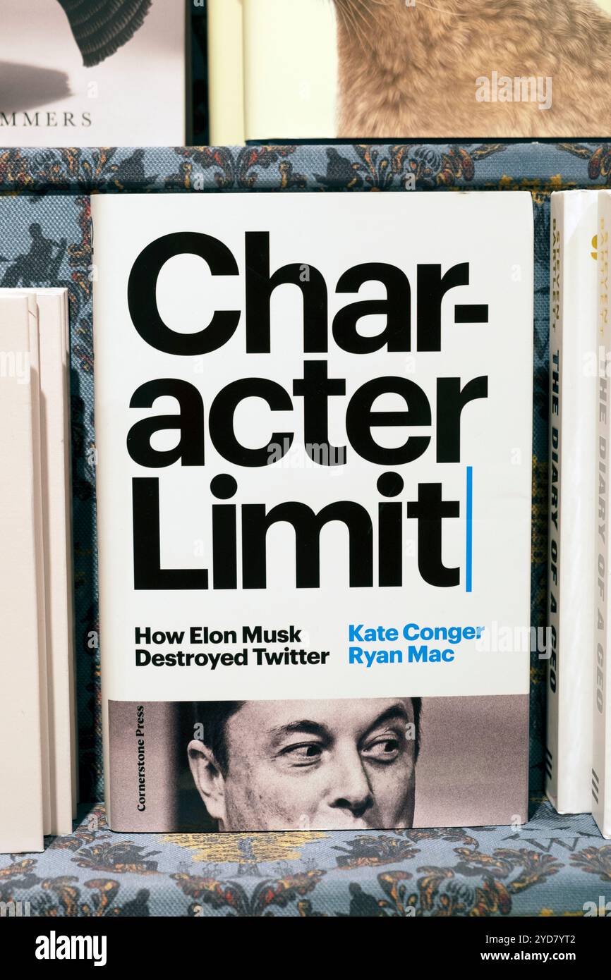 'Character Limit How Elon Musk Destroyed Twitter' front cover Kate ...