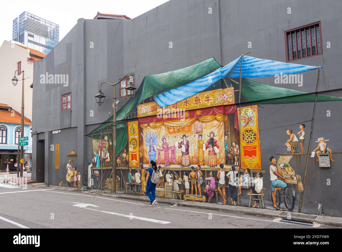 Cantonese Opera - Wall Mural by Yip Yew Chong, Chinatown Singapore ...