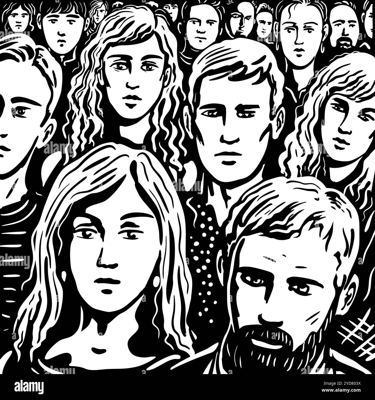 People and society crowd Black and White Stock Photos & Images - Alamy