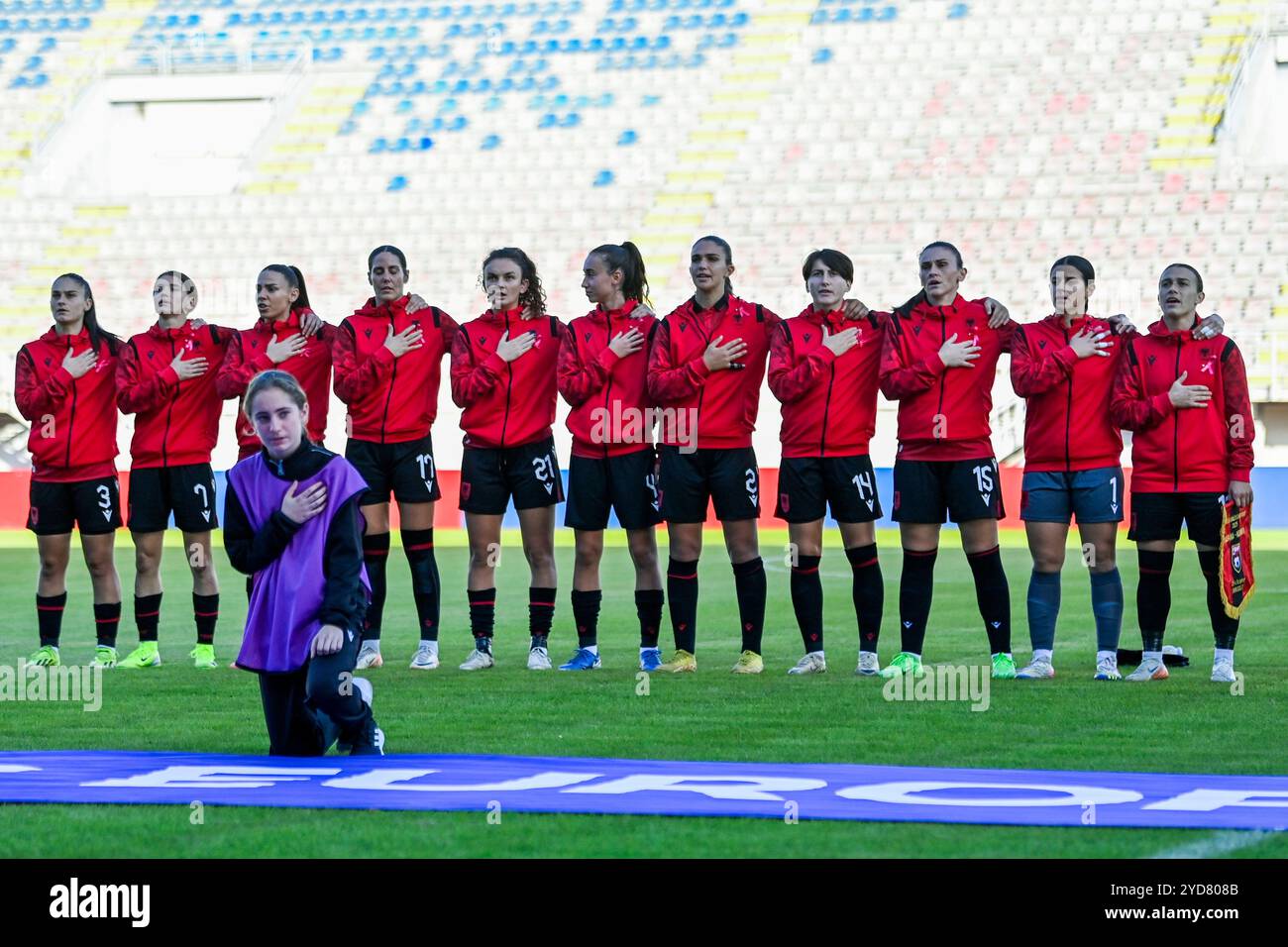 Shkodër, Albania 20241025. Albania before the Women's European ...