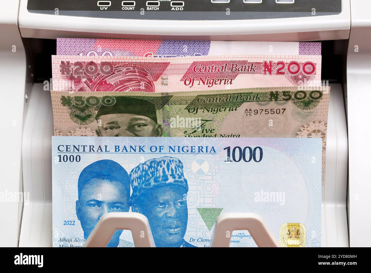 Nigerian money - naira in the black wallet Stock Photo - Alamy