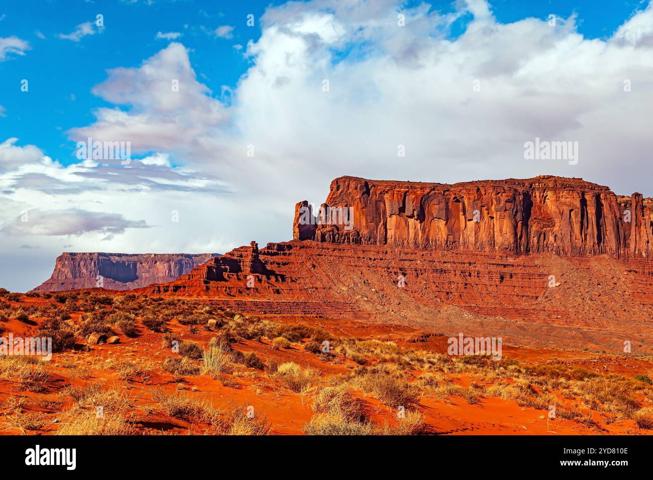 Navajo Indian Reservations. USA. Monument Valley is a unique geological ...
