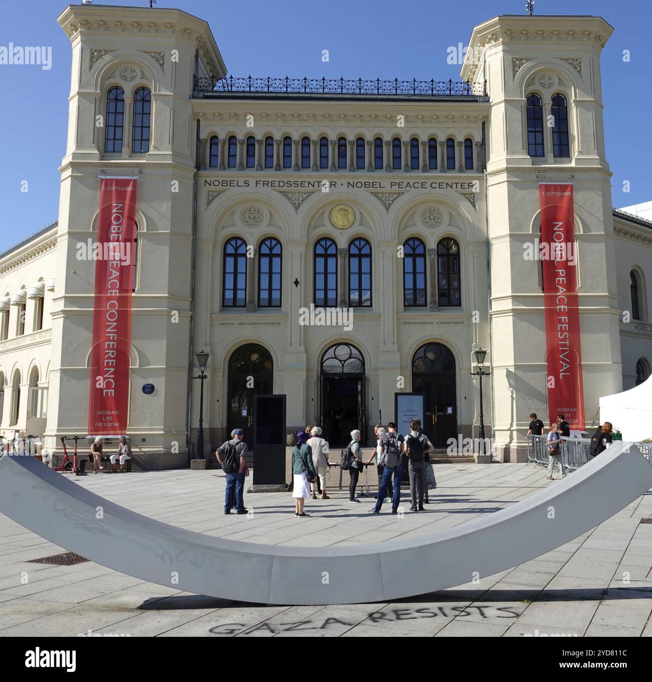 Oslo, Norway September, 2024 Tourists and locals queue outside the Oslo ...