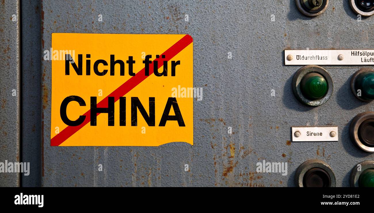 Stickers not for China, Henrichshuette, parts of the company were sold ...