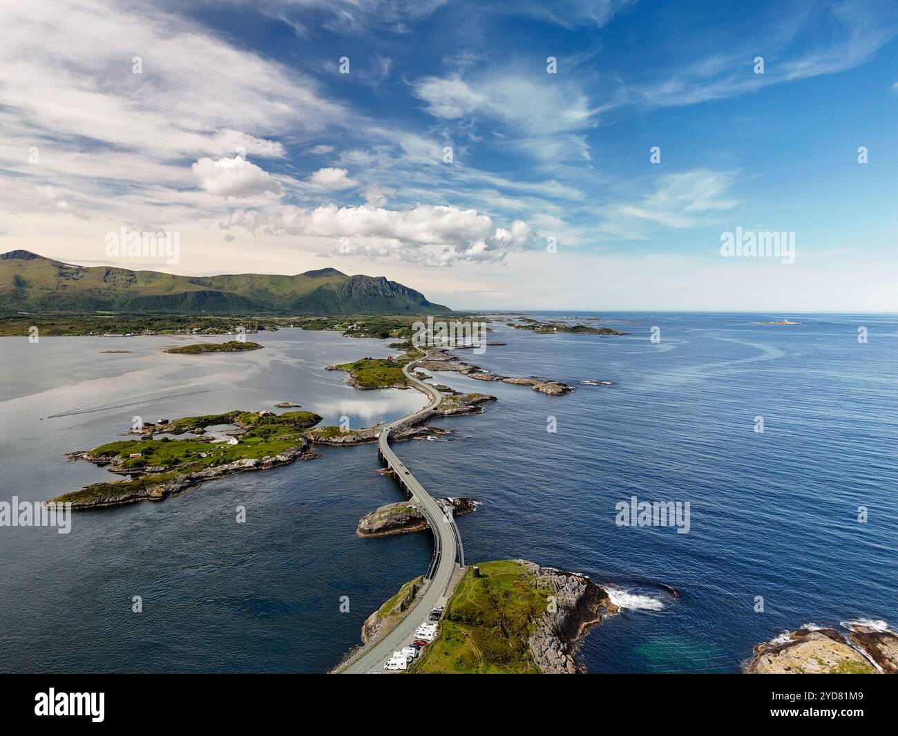 Atlantic Road Bridge Through Norwegian Islands Stock Photo - Alamy