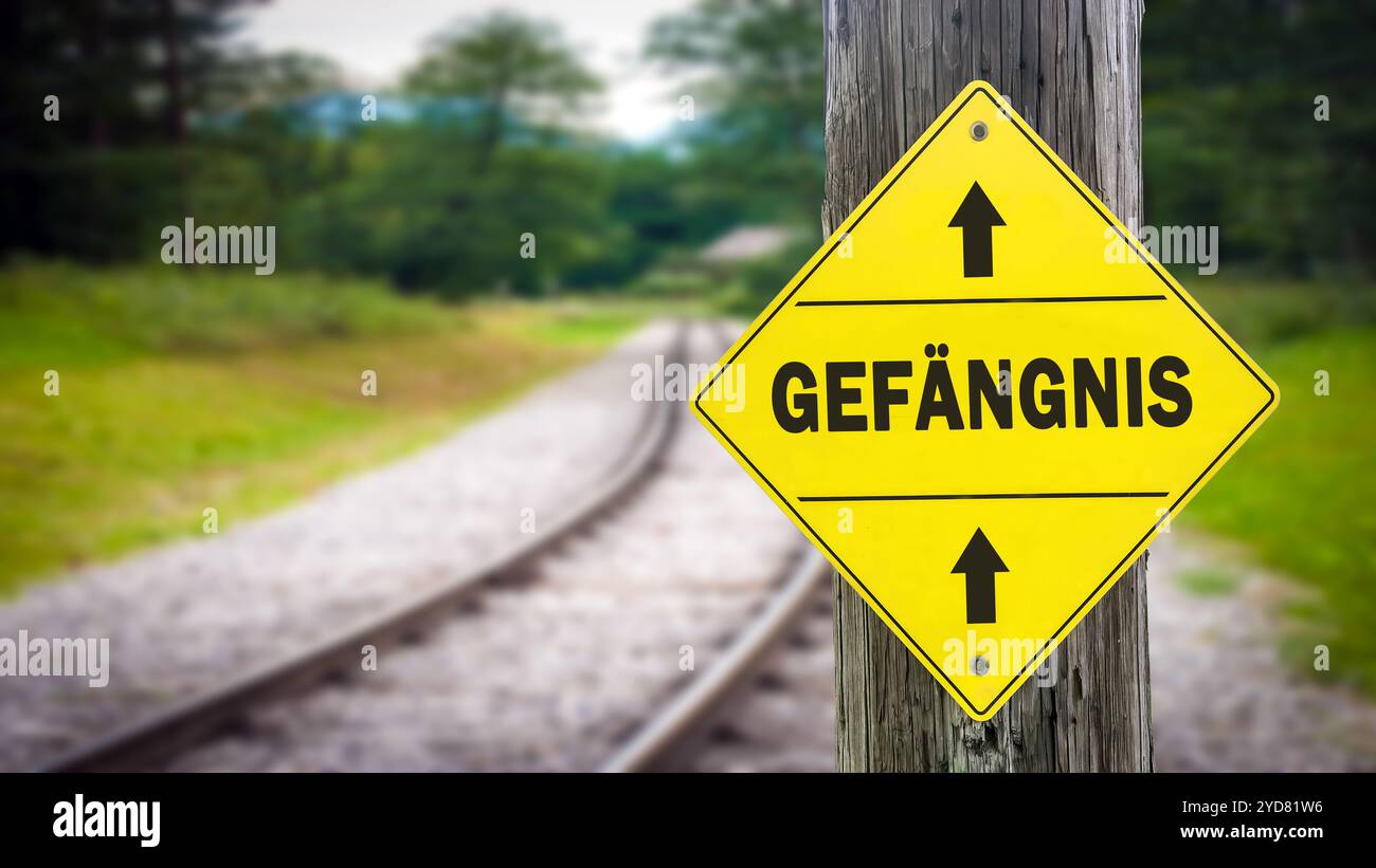 The picture shows a signpost and a sign that points in the direction of ...