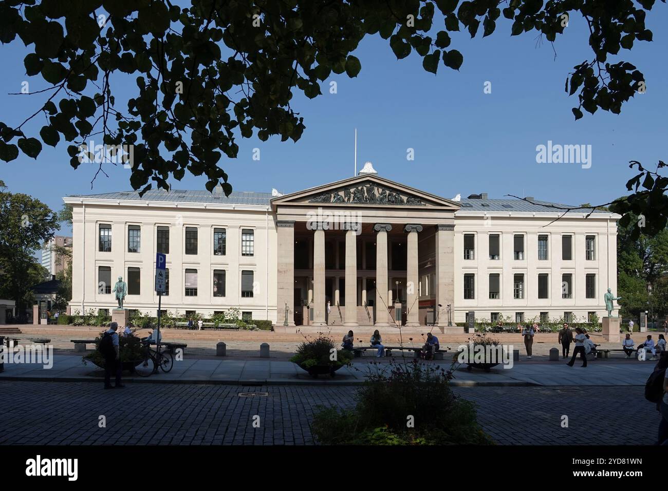 Oslo, Norway September, 2024 Front facade of Oslo University , on the ...
