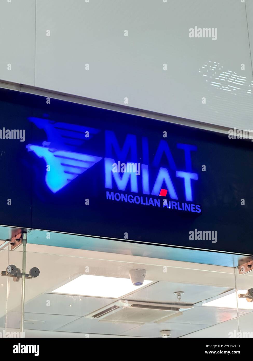 Istanbul, Turkey - April 19, 2024: MIAT Mongolian Airlines logo, state ...