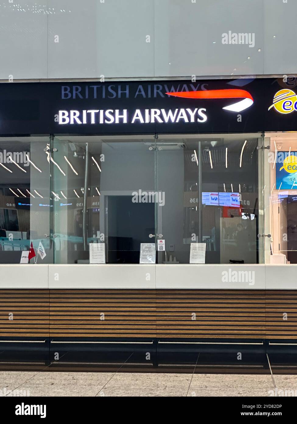 Istanbul, Turkey - April 19, 2024: A large blue illuminated logo sign ...