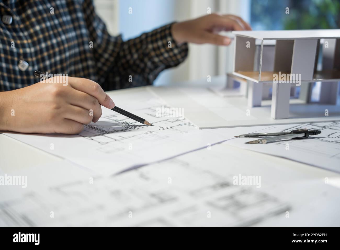 Architecture drawing on architectural Creative project business ...