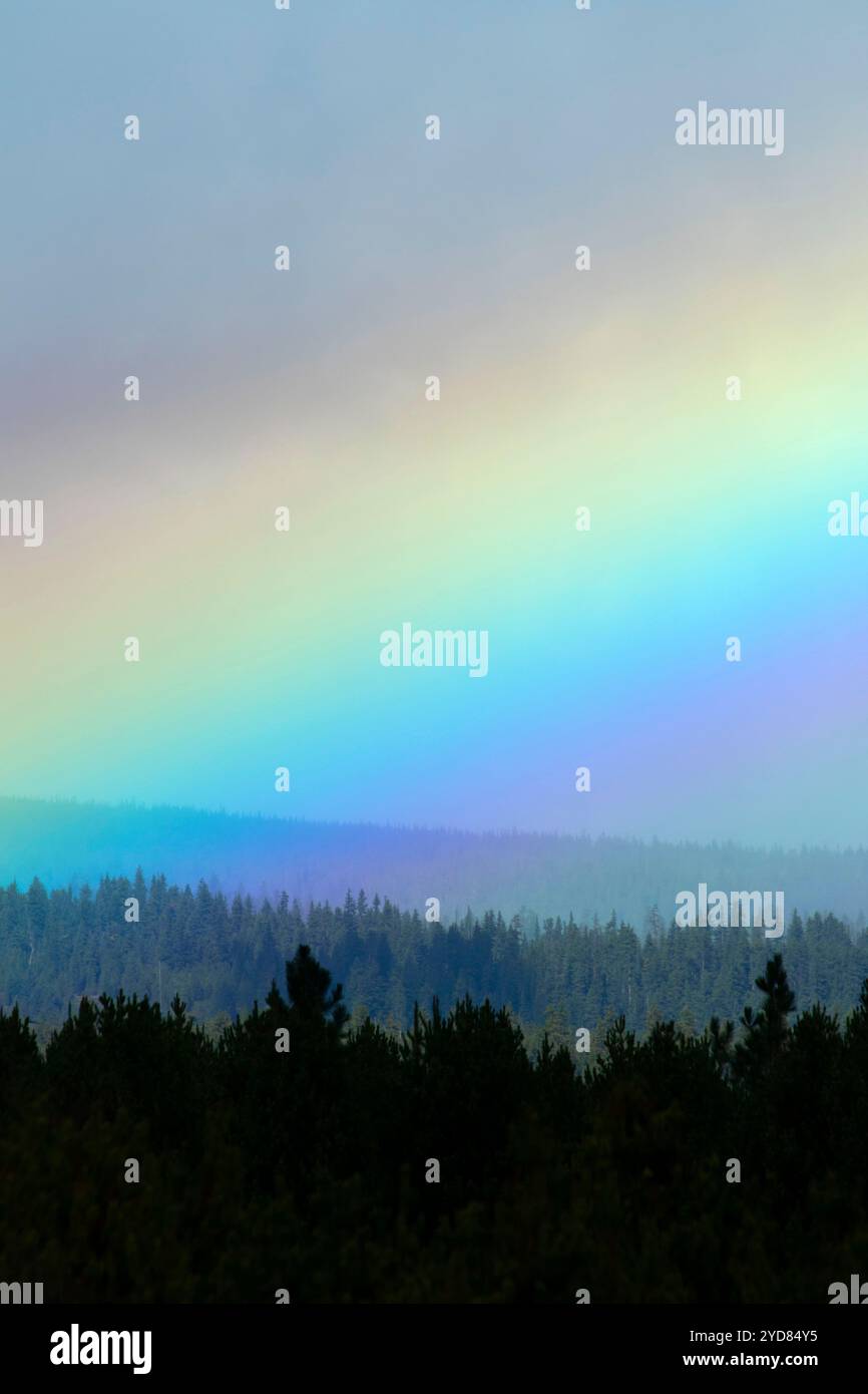 Rainbow at Davis Lake, Cascade Lakes National Scenic Byway, Deschutes ...