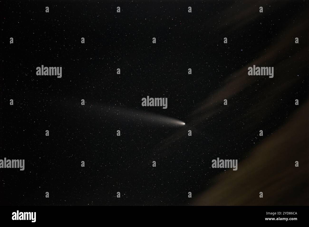 Comet C 2023 A3 Tsuchinshan-ATLAS at night sky Stock Photo - Alamy