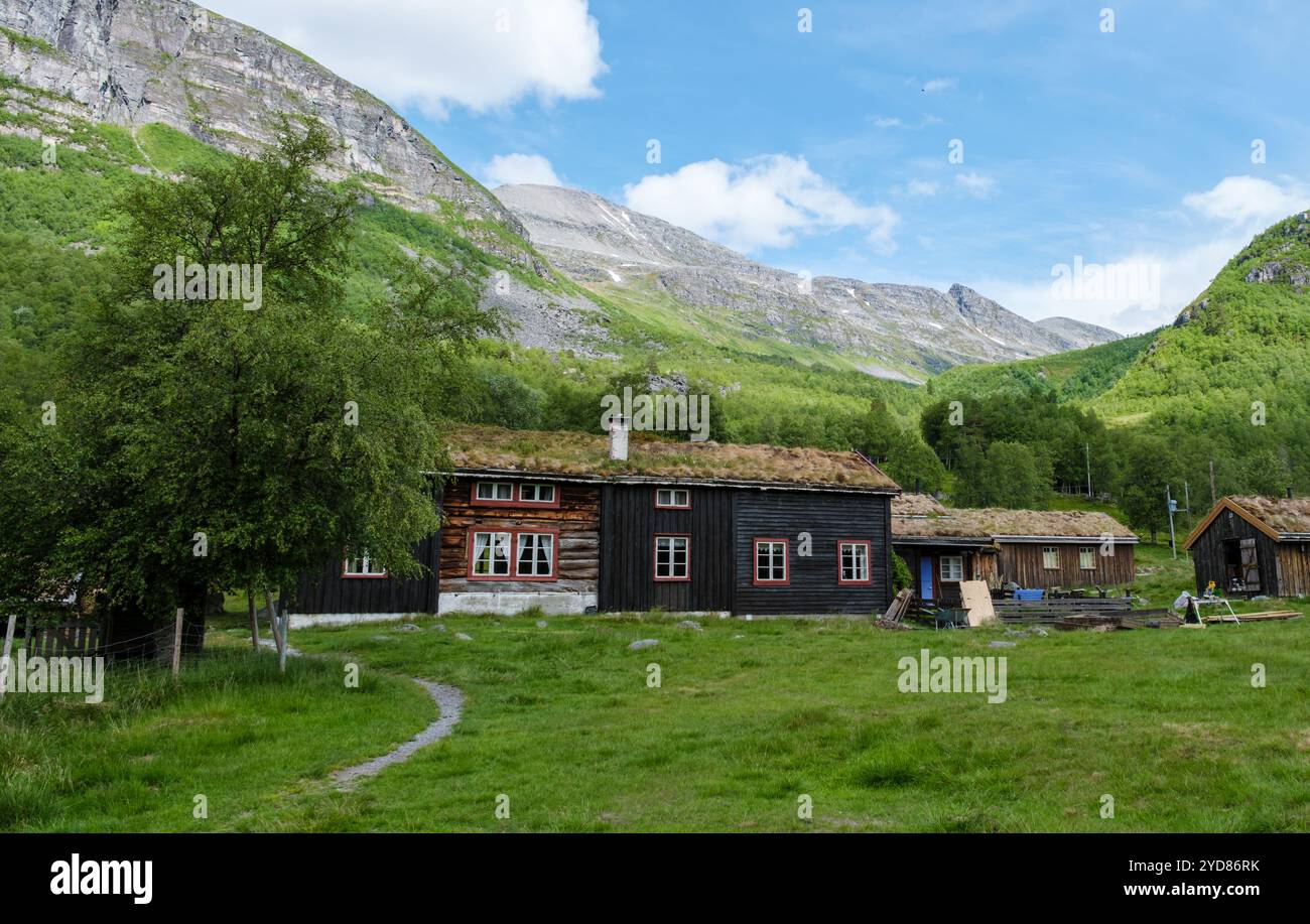 Norwegian Mountainside Cabin Idyll, Innerdalen Valley Norway Stock ...