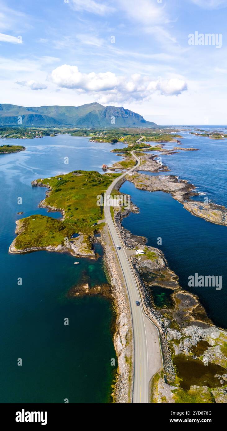 Norwegian Coastal Road Through Islands, Atlantic Ocean Road Norway ...