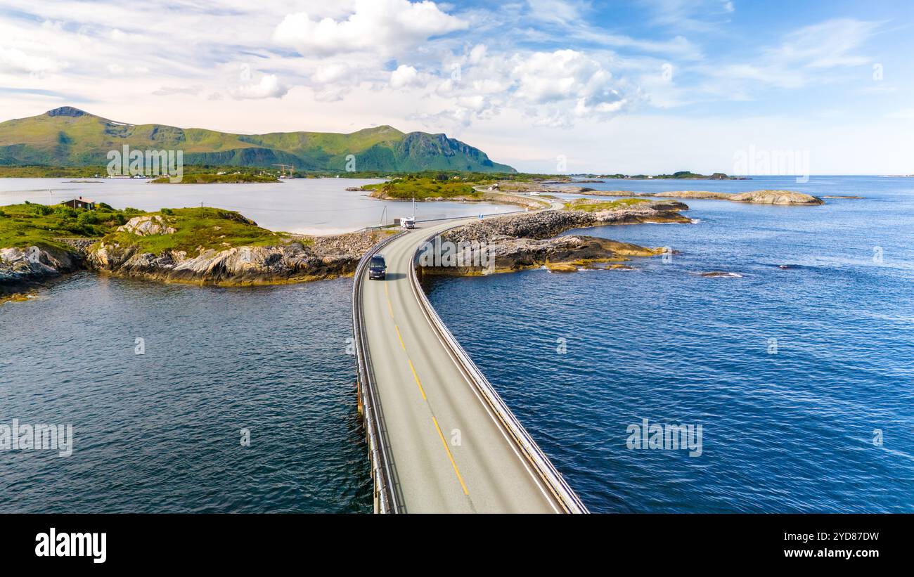 Scenic Drive on Atlantic Road, Norway Stock Photo - Alamy