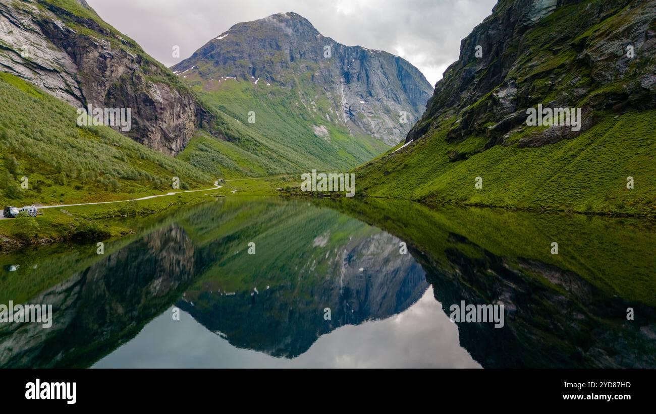 Aerial view norway valley lush hi-res stock photography and images - Alamy