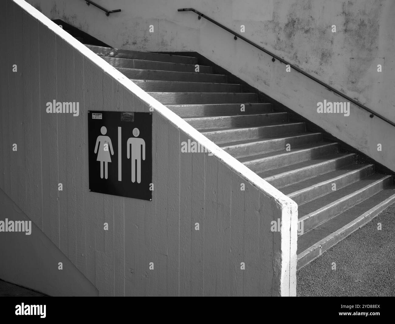 BLUE SIGN ON ENTRANCE TO STAIRWAY DEPICTING MAN AND WOMAN TORQUAY ...