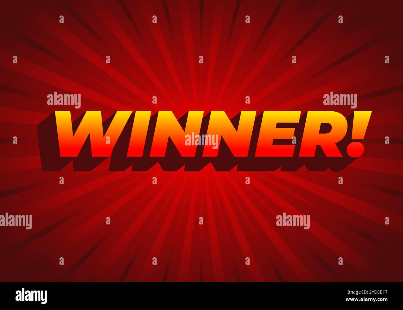 Winner. Text effect design with modern color in 3D style Stock Vector ...