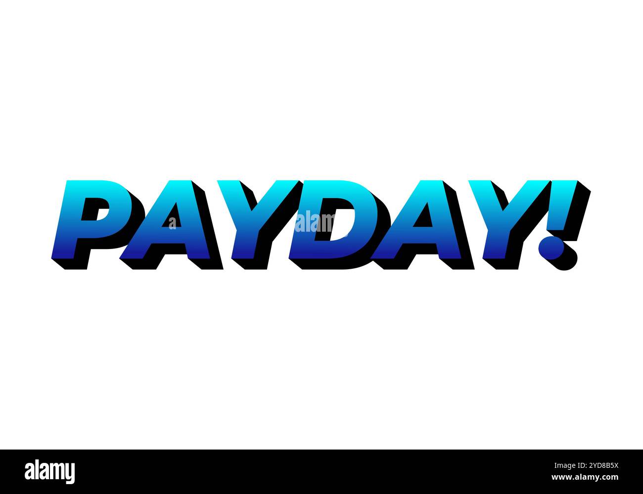 Payday. 3D text effect design for digital or print ads Stock Vector ...
