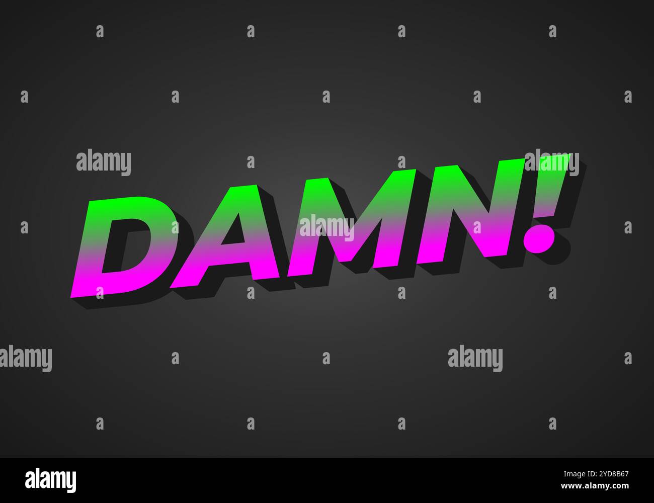Damn. Text effect design with modern color and 3D look Stock Vector ...