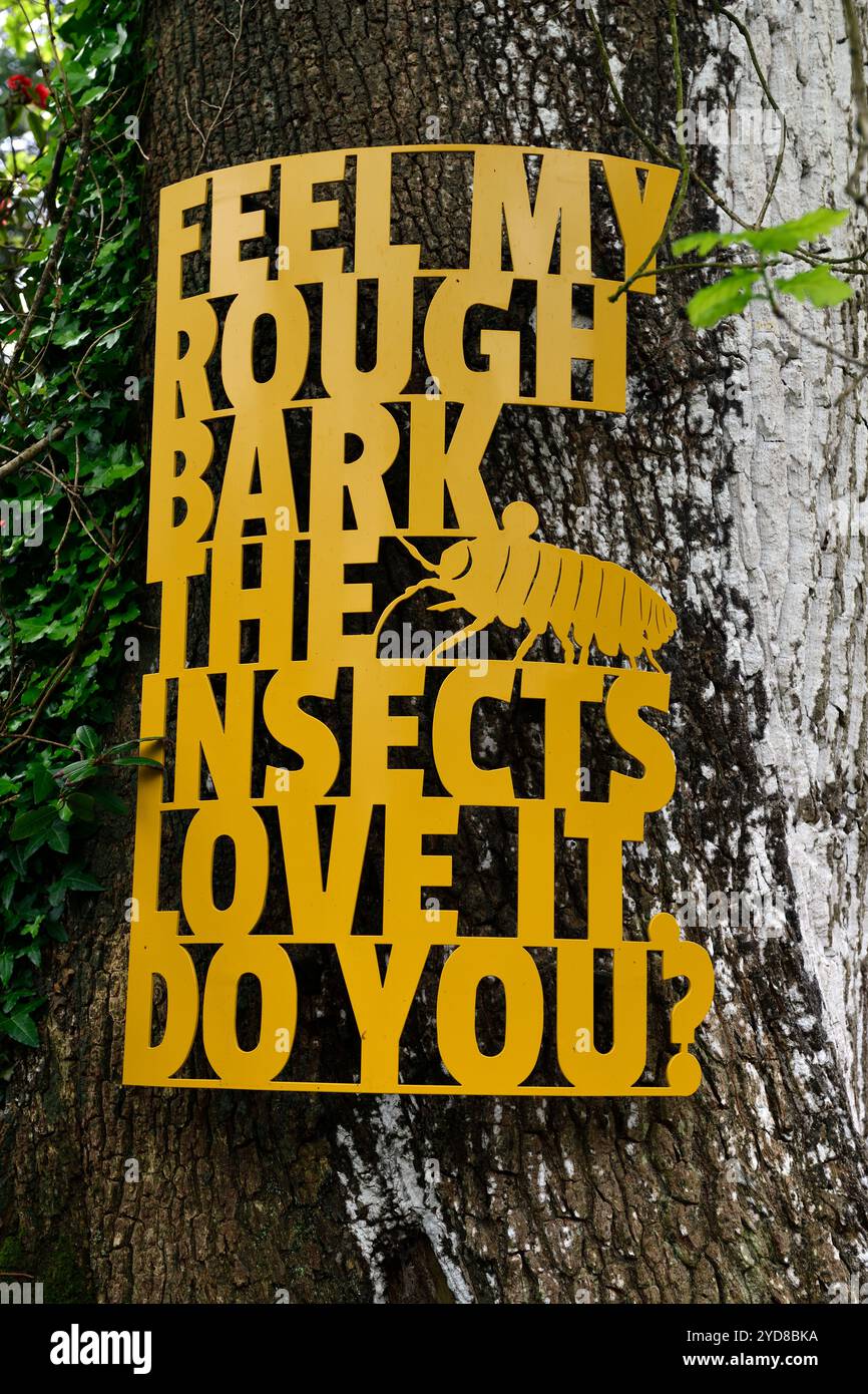 sign,signs,woodland,sensory,tactile message,messaging,feel my rough ...