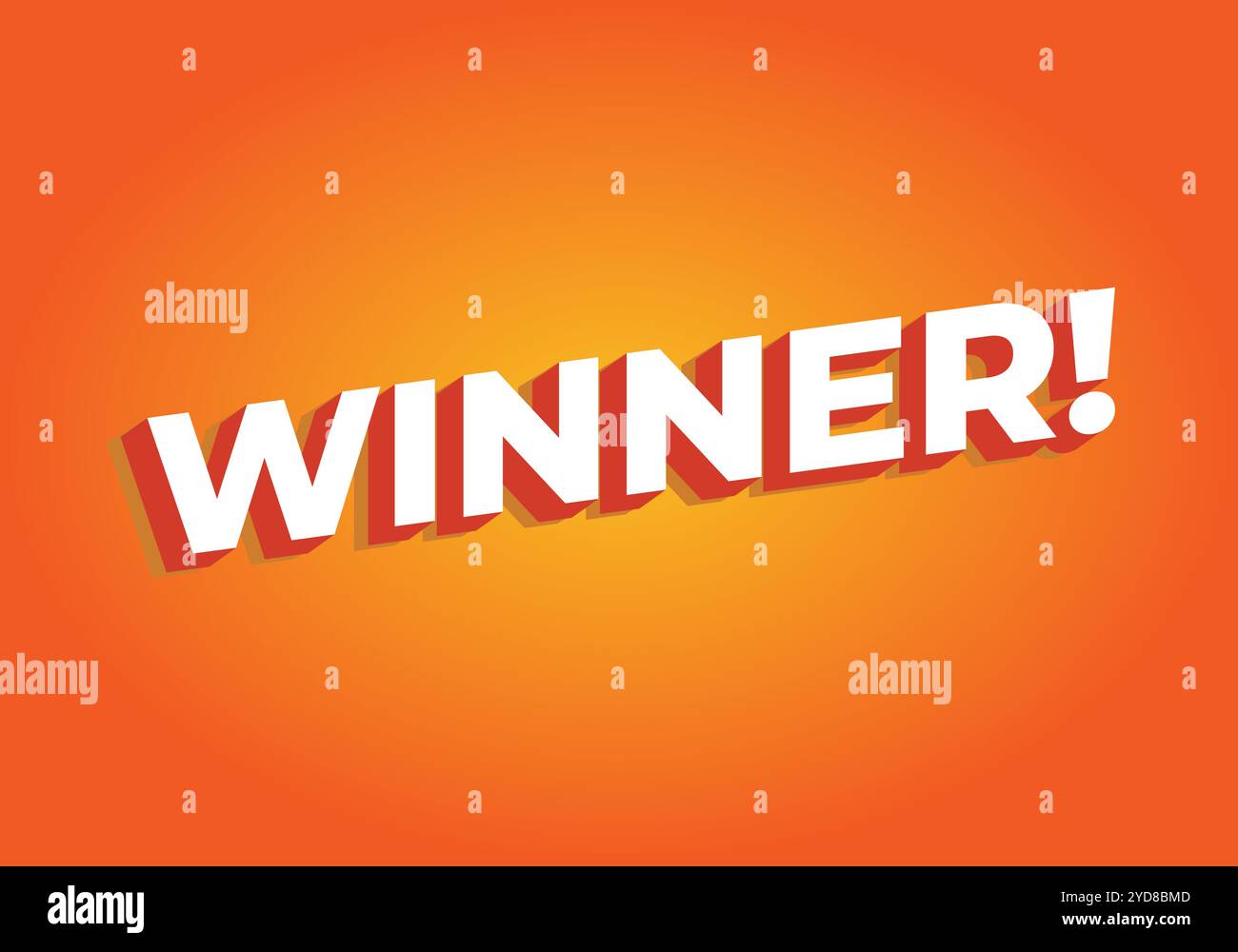 Winner. Text effect design with modern color in 3D style Stock Vector ...