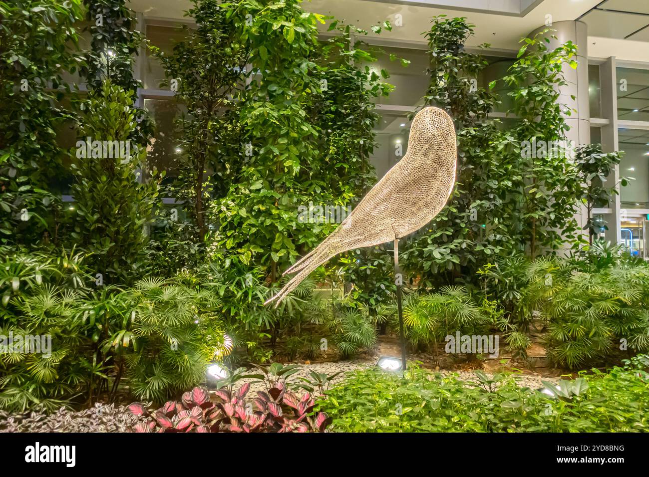 Les Oiseaux, the birds sculpture, stainless steel wire, by Cedric Le ...