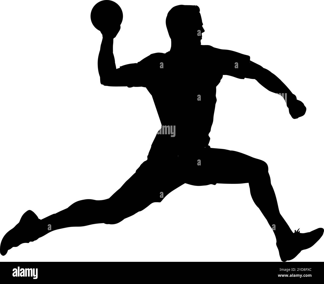 handball player silhouette vector illustration Stock Vector Image & Art ...