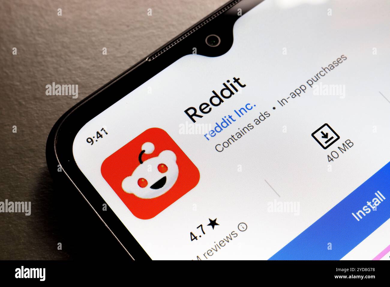 October 25, 2024, Brazil. In this photo illustration, the Reddit app ...