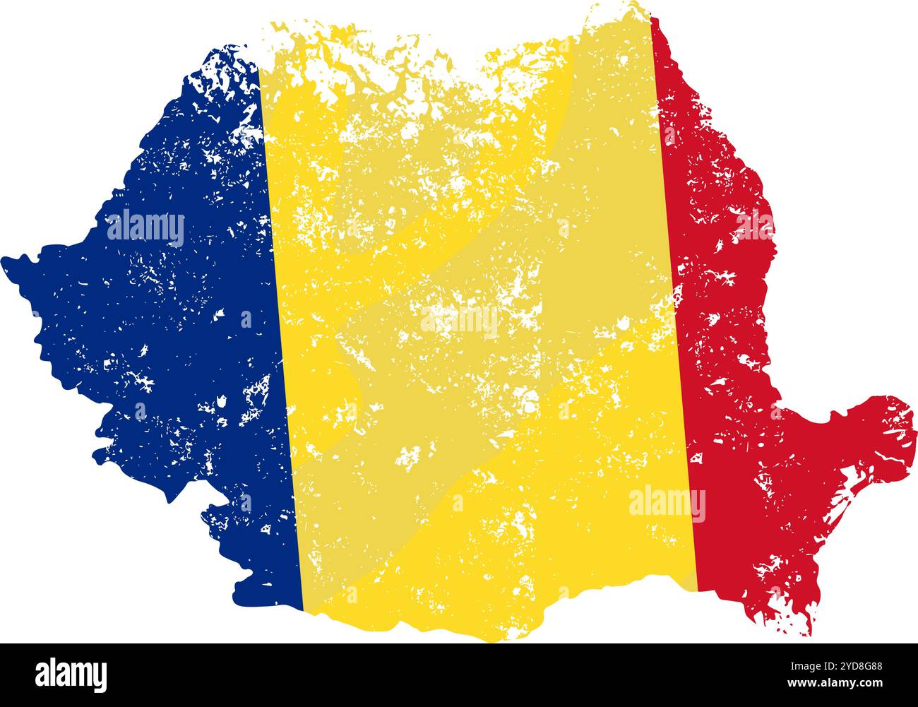 map with romania flag with grunge effect Stock Vector Image & Art - Alamy