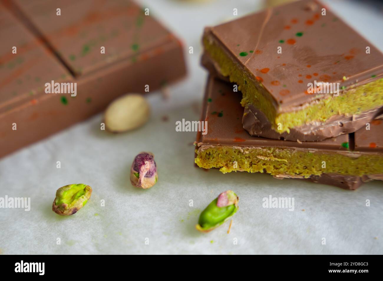 Trend Dubai chocolate with pistachio paste and kataifi dough ...