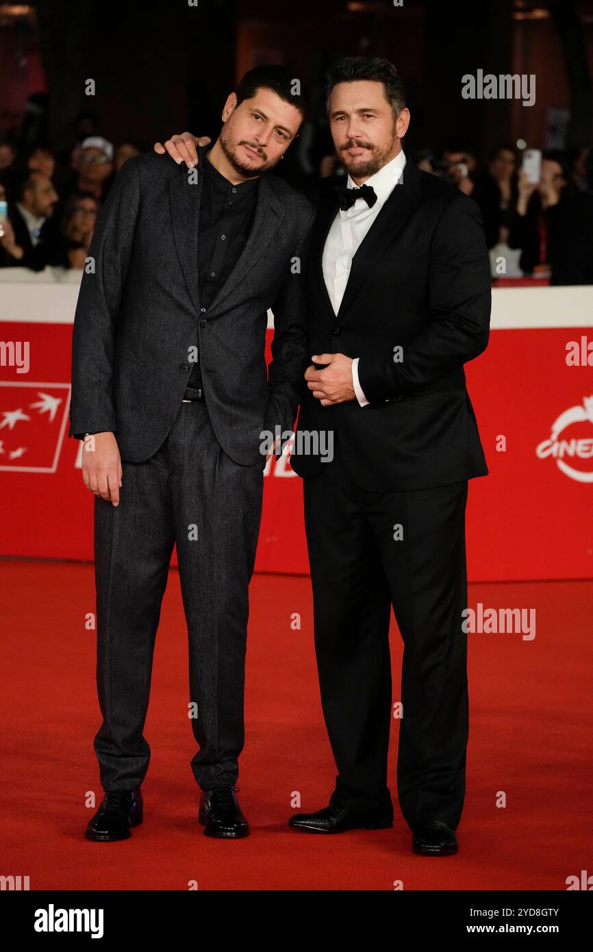 James Franco, right, and Director Claudio Giovannesi pose for the ...