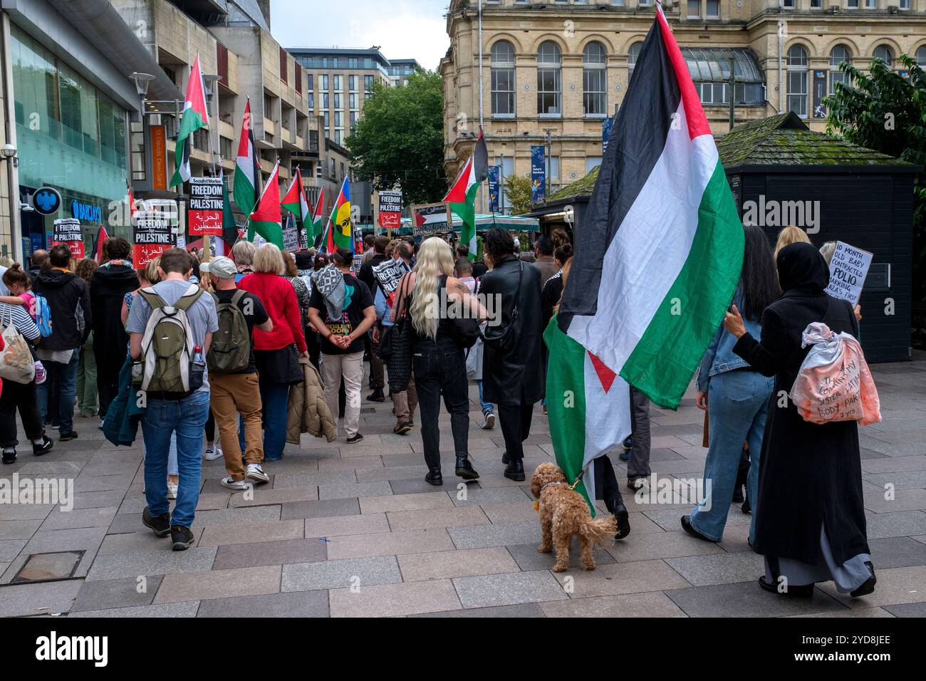 Free Palestine march in Cardiff, Wales, UK Stock Photo - Alamy