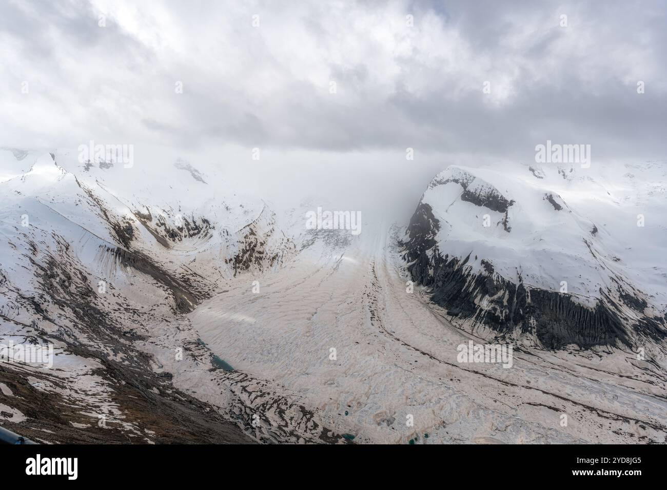 The view of Gorner Glacier or Grenzgletscher taken from on top of ...
